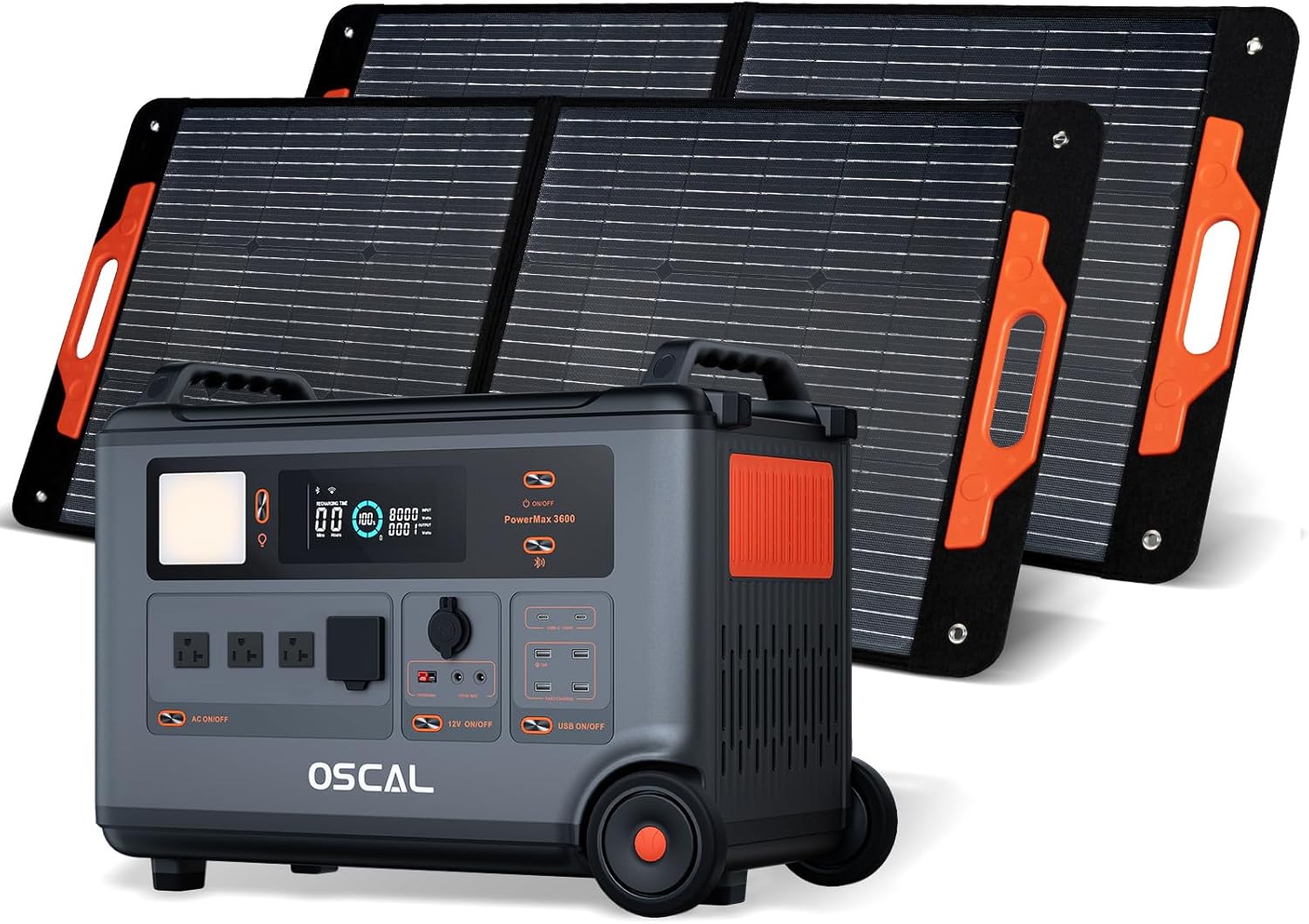 Amazon.com: OSCAL PowerMax 3600 Portable Power Station with 2x100W ...