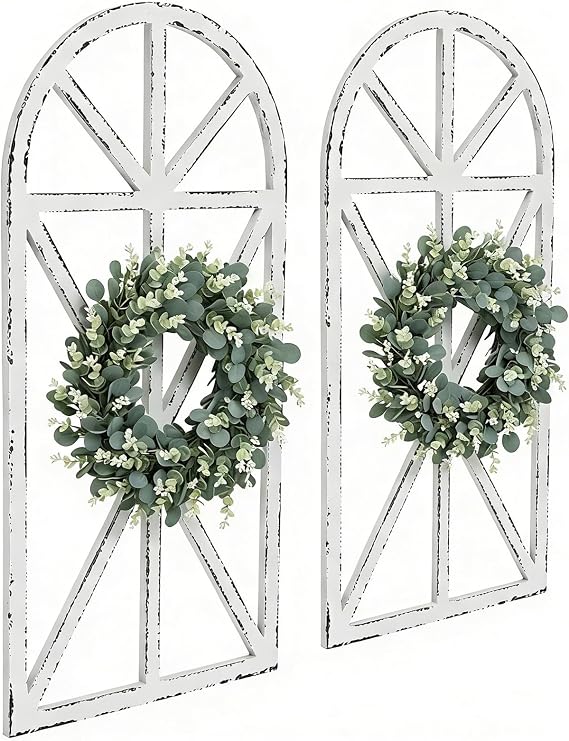 Amazon.com: SwallowLiving Set of 2 Large Farmhouse Window Frame Wall ...