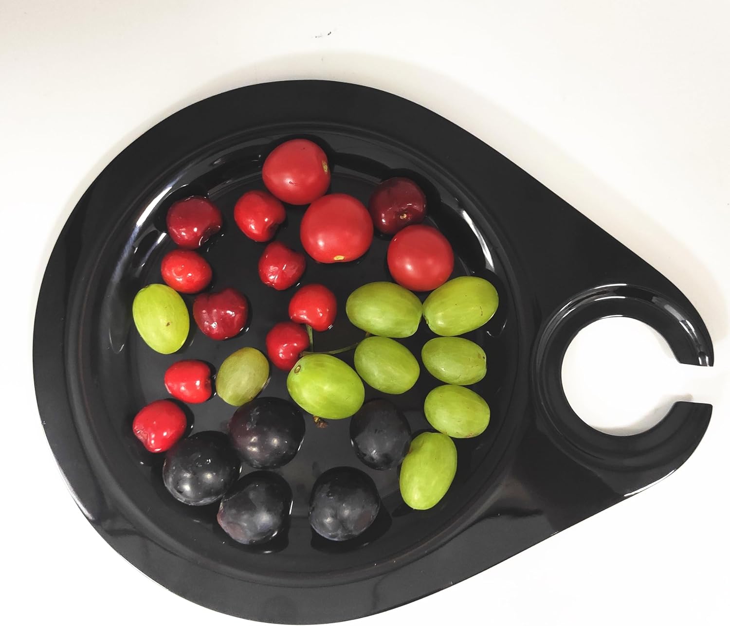 Amazon.com: SruiSwei Reusable Appetizer Plates W/Drink Cup Holder ...