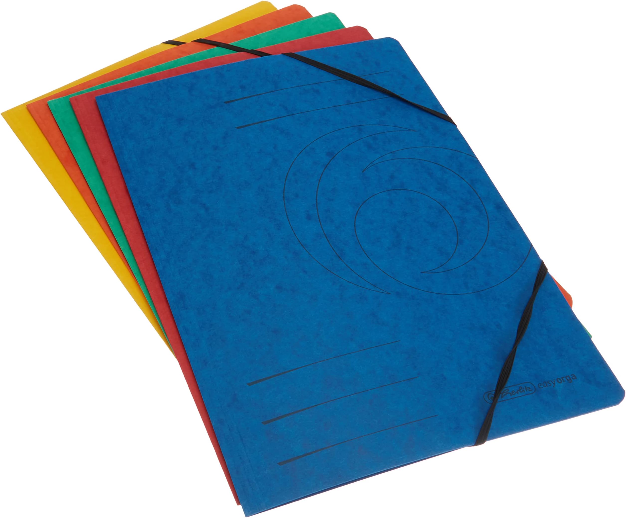 Herlitz A4 Colorspan Elastic Folder - Assorted Colours (5 Pieces ...