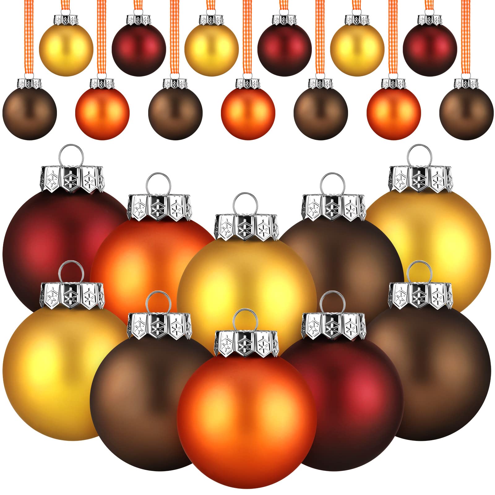 Amazon.com: 24 Pcs Ball Ornaments Tree Thanksgiving Fall Hanging Ball ...