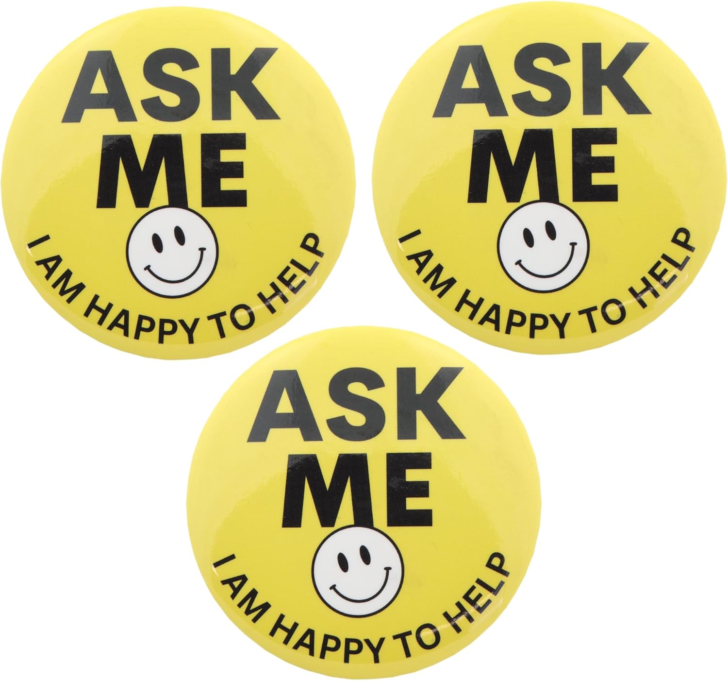 Amazon.com: Ask Me Anything Buttons, Volunteer, Teacher, and Customer ...