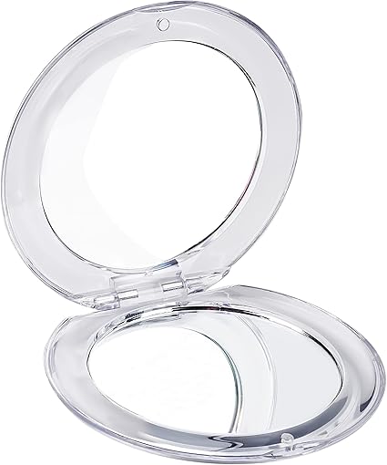 Small Compact 15X Magnifying Mirror for Travel - Handheld, Lightweight ...
