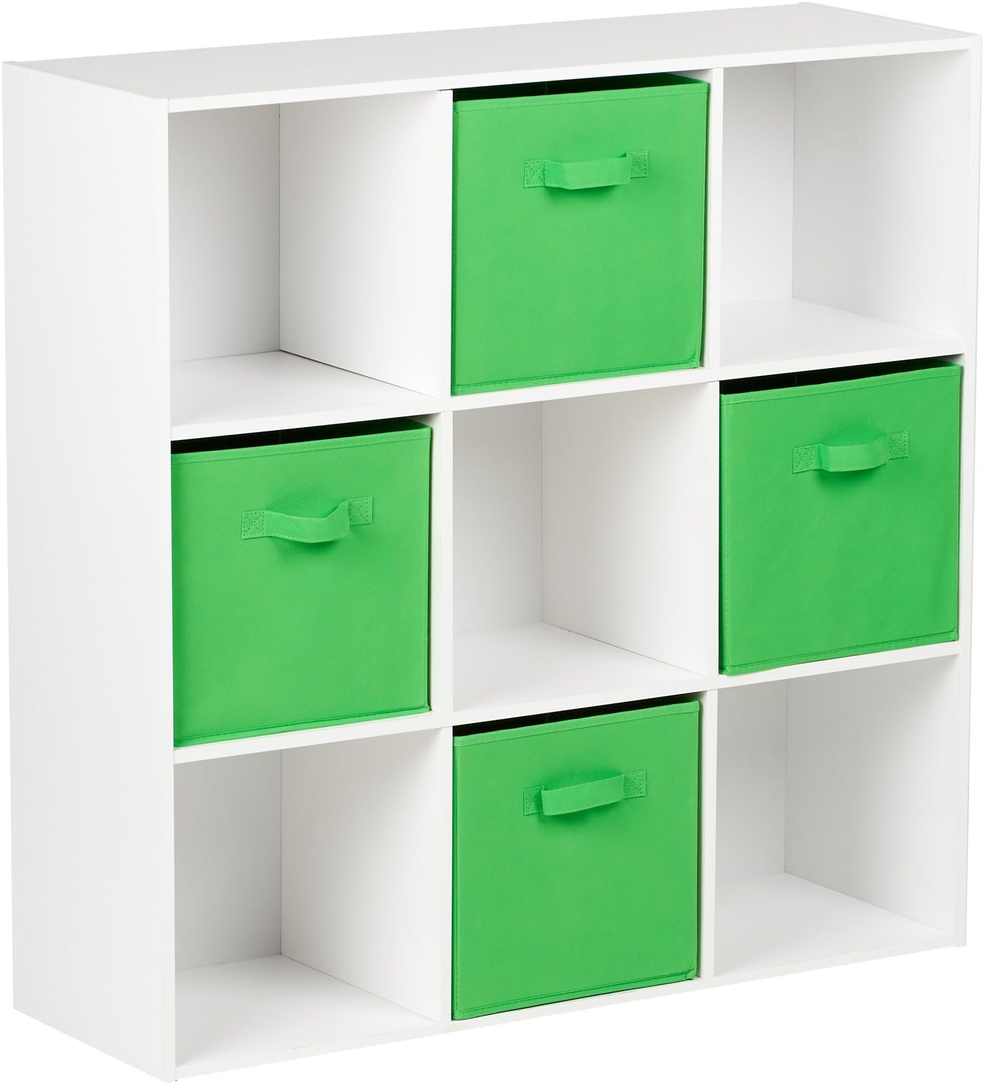 Hartleys White 8 Cube Unit and 4 Black Storage Drawers : Amazon.co.uk ...