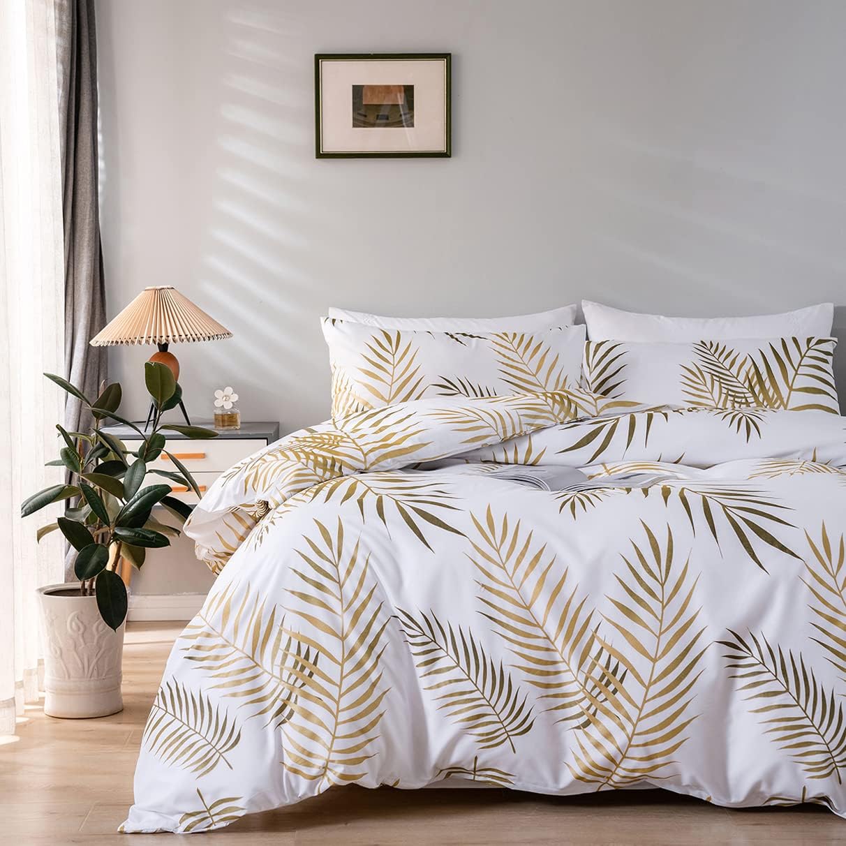Hwalleum Housse de Couette 200x200 Nordique Minimaliste Style Parure de ...