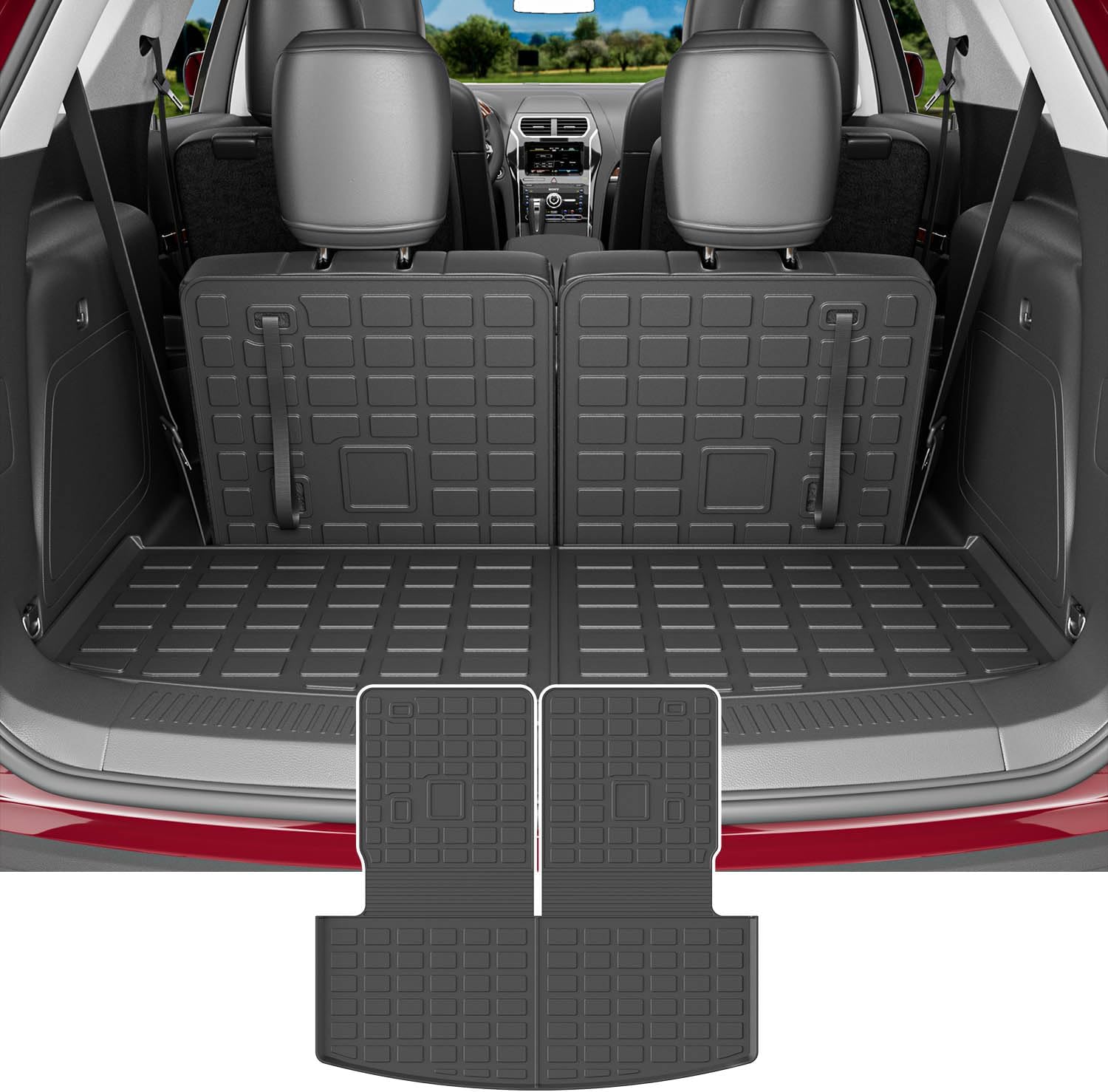 Amazon.com: GALVAGNITE Cargo Mat for 2020-2024 2025 Ford Explorer, All ...