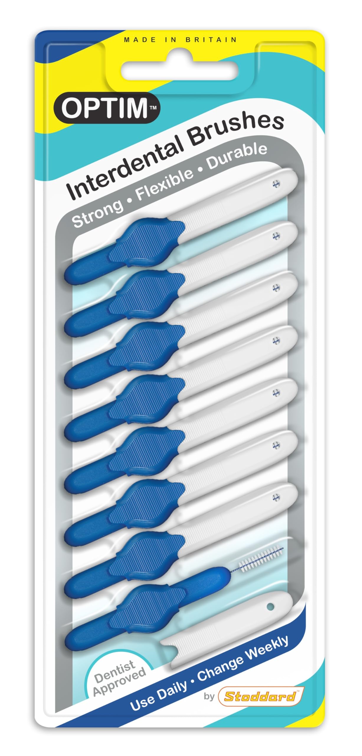 Optim Interdental Brush Blue 8 pack Size 3 0.6mm : Amazon.co.uk: Health ...