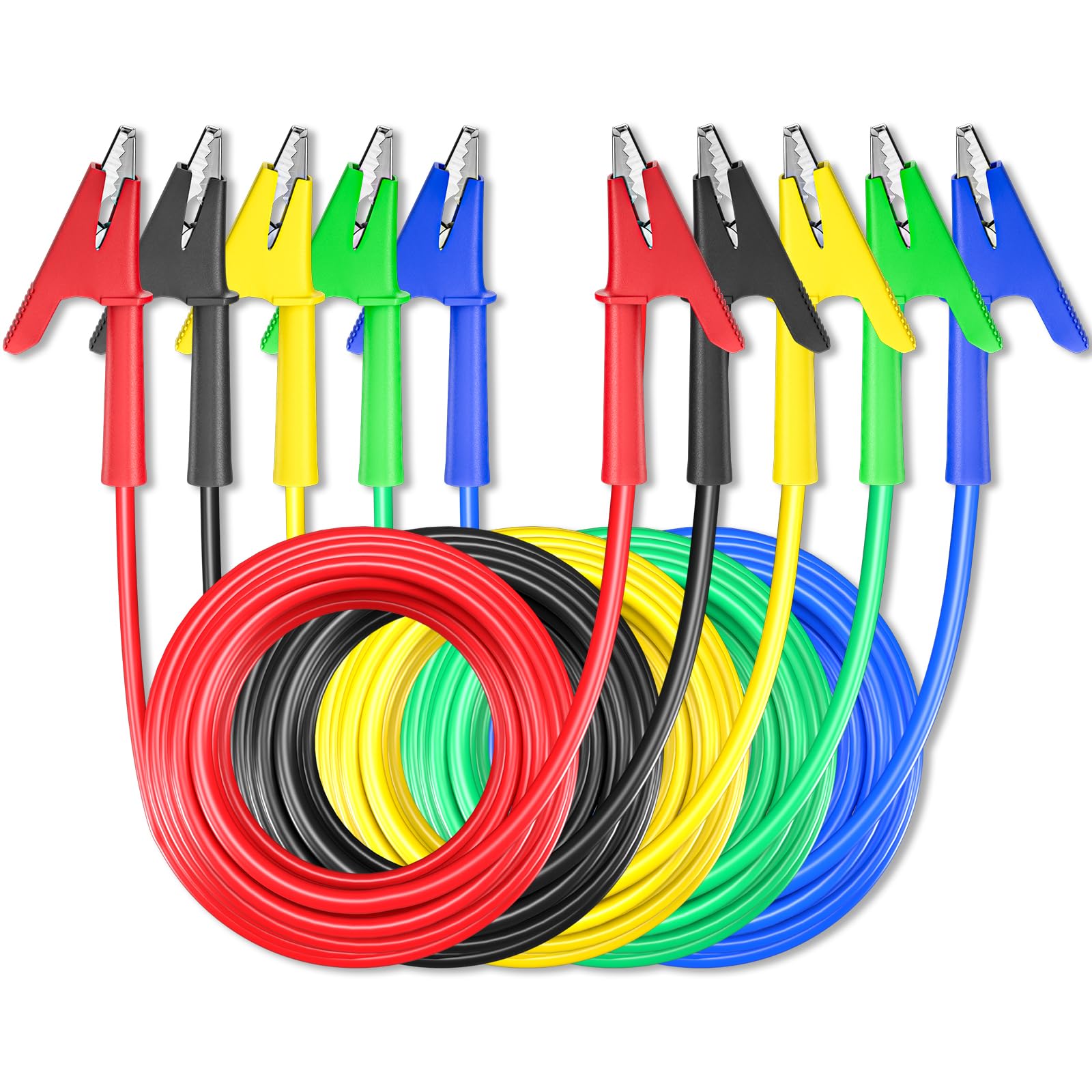 Snapklik.com : Goupchn 5PCS Alligator Clips Test Leads Dual Ended ...
