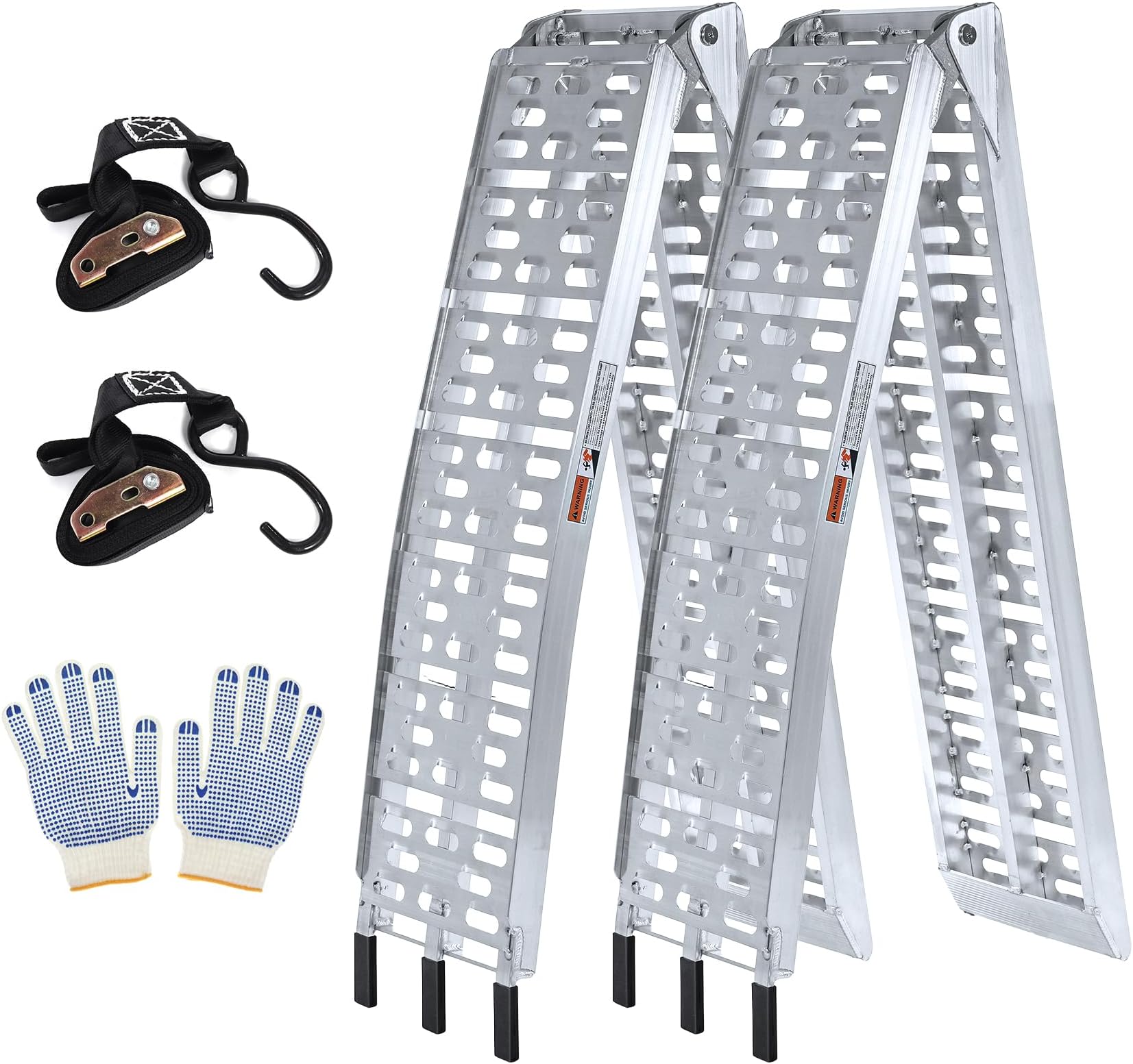 Amazon.com: 7.5' Folding Arched Aluminum Loading Truck Ramps (2 pc Set ...