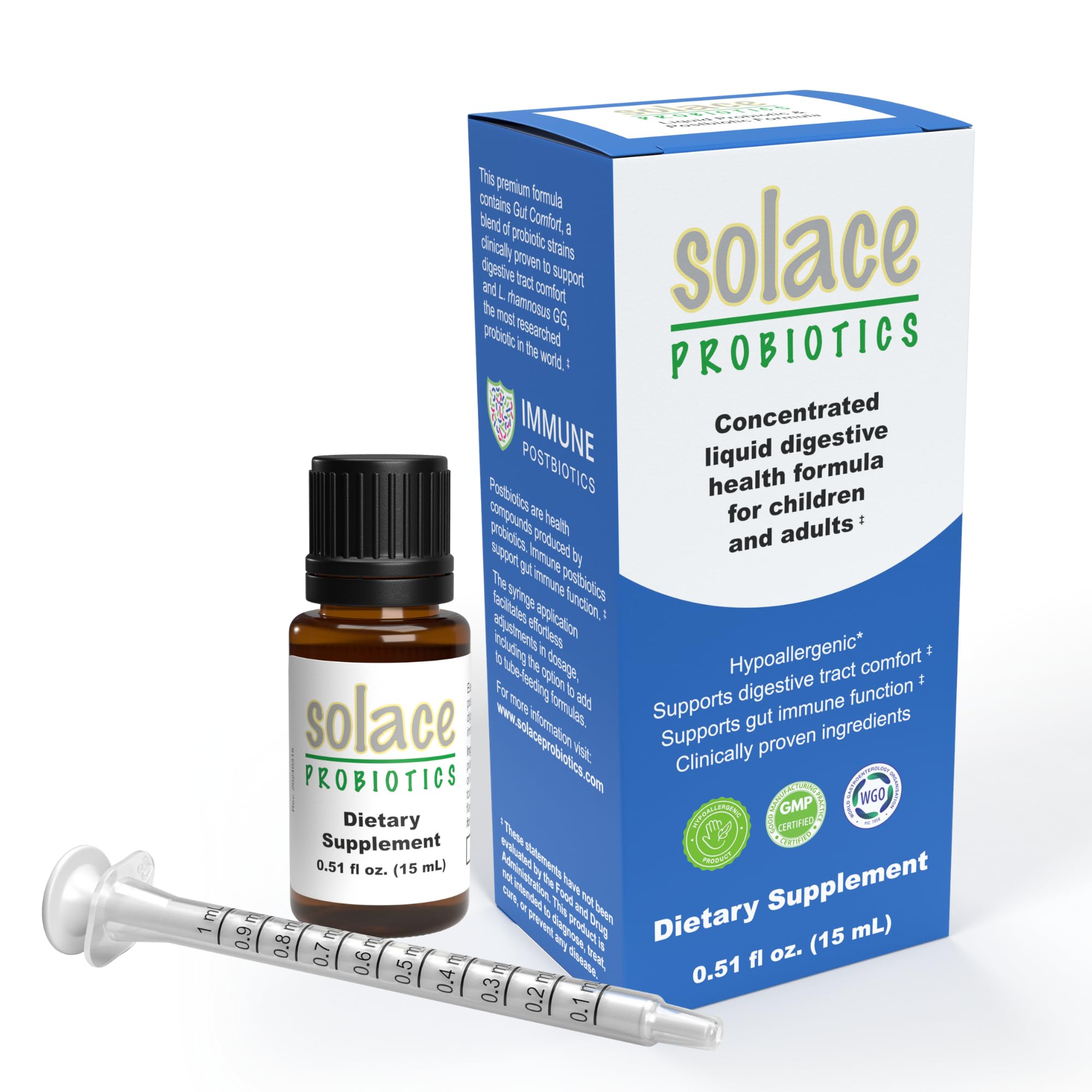 Amazon.com: Solace Probiotics Liquid Formula for Adults and Kids - Concentrated Blend for ...
