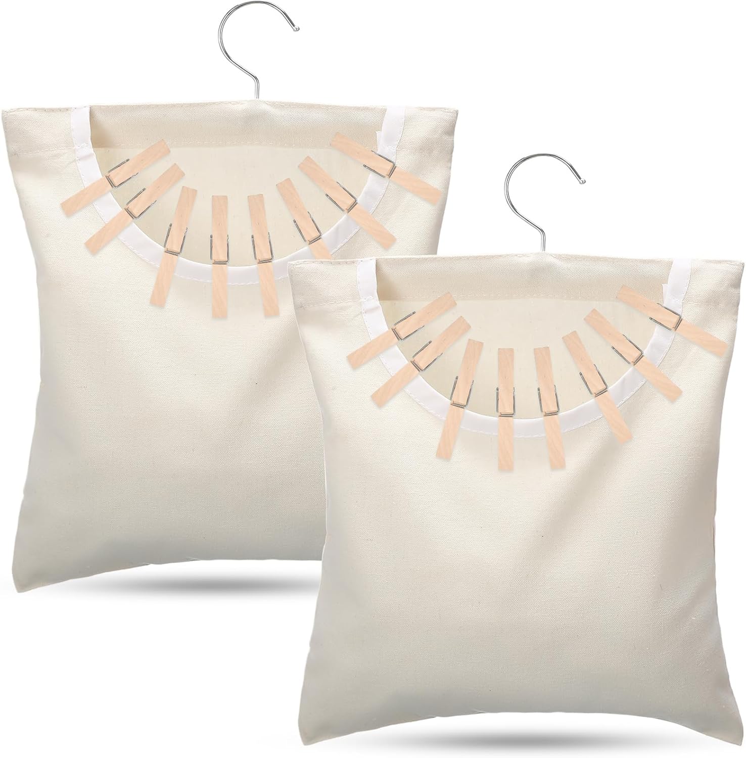 Amazon.com: Honeydak 2 Pcs Canvas Clothespin Bags for Clothesline 16.93 ...