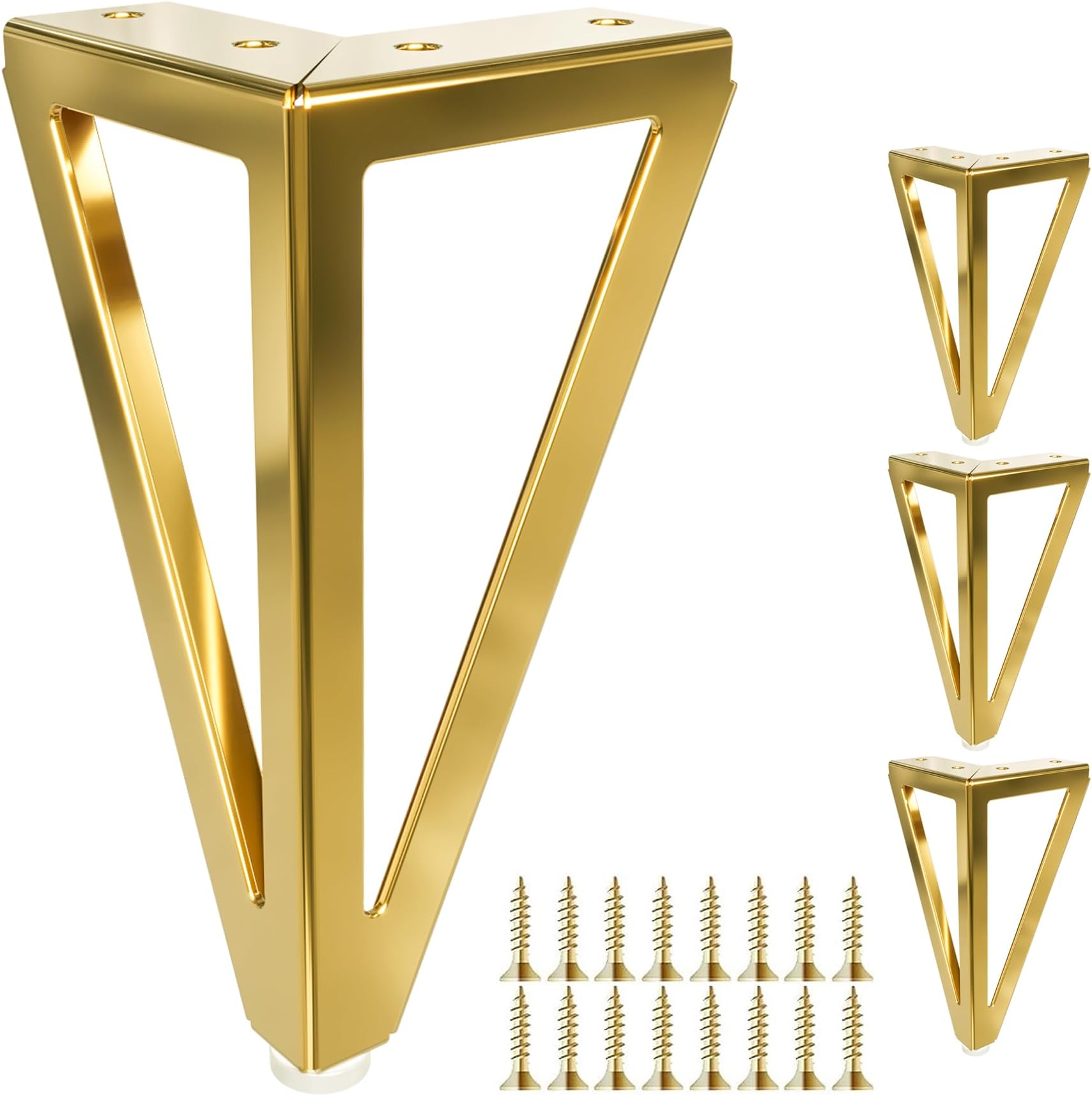 Amazon.com: ALXEH 10 Inch Trapezoid Table Legs Gold, DIY Furniture ...