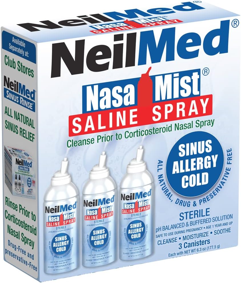 Amazon.com: NeilMed NasaMist All in One Multi Purpose Saline Spray, 6.3 ...