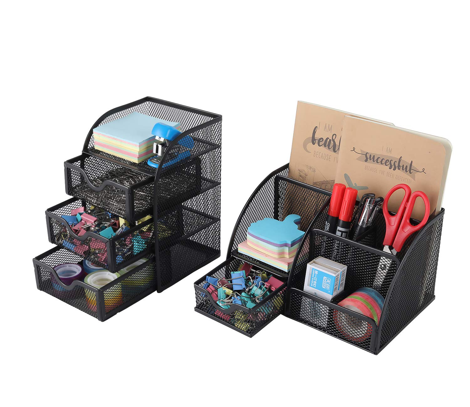 EasyPAG Mesh Desk Tidy 2 Piece Organiser Set - Versatile Desktop Tidy ...