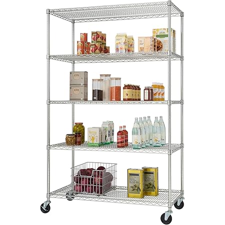 Amazon.com: TRINITY EcoStorage 5-Tier NSF Wire Shelving Rack with ...