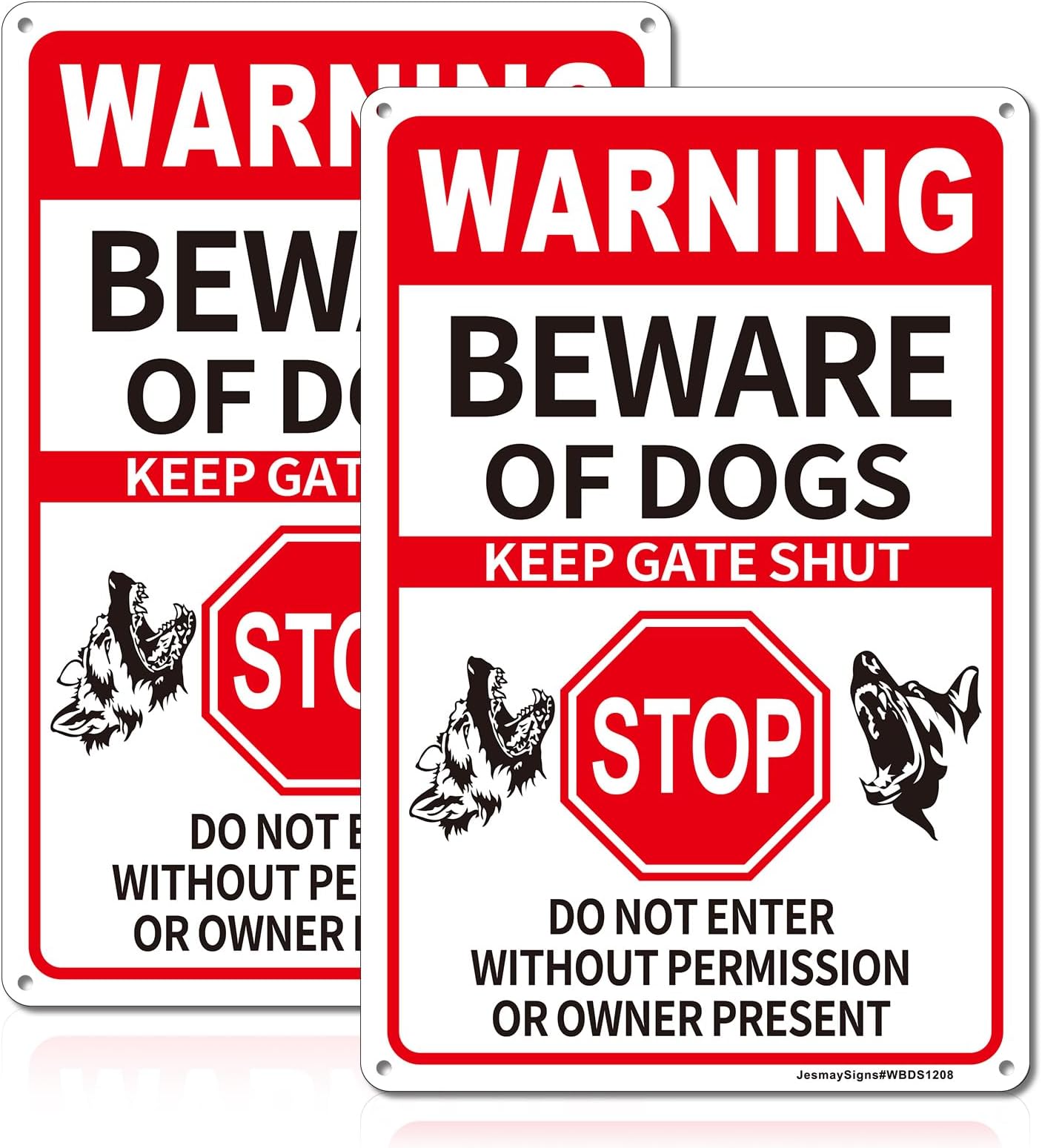 Amazon.com: Warning Guard Dogs on Property They Will Attack Please ...