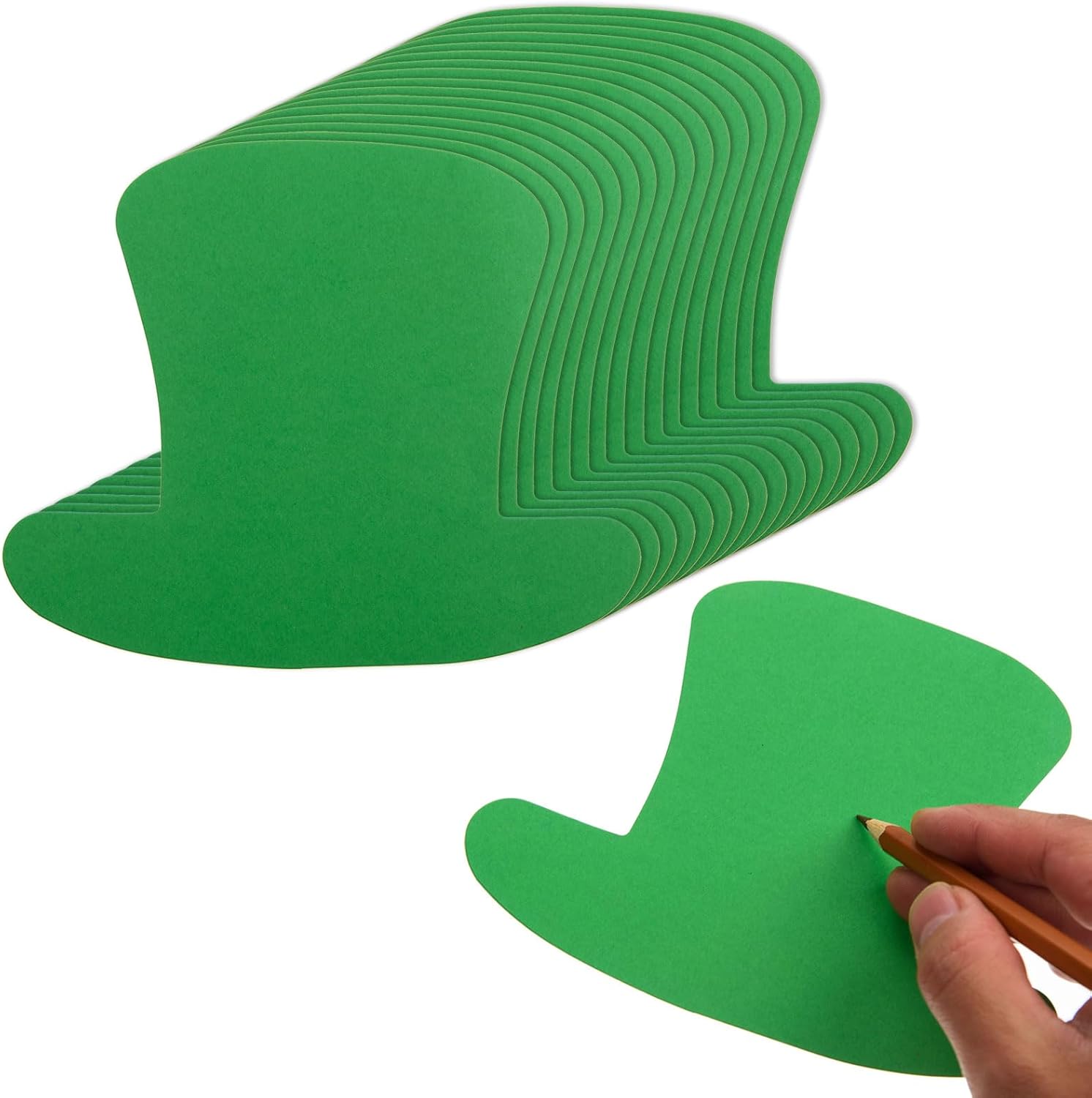 Amazon.com: MixTeach 72 Pcs St. Patrick's Day Hats Cutouts Large Paper ...