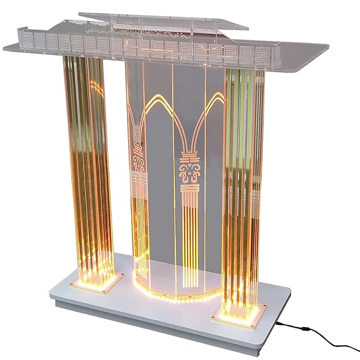 Buy LED Light Pulpit Luxury Acrylic Transparent Pulpit Church, Wedding ...
