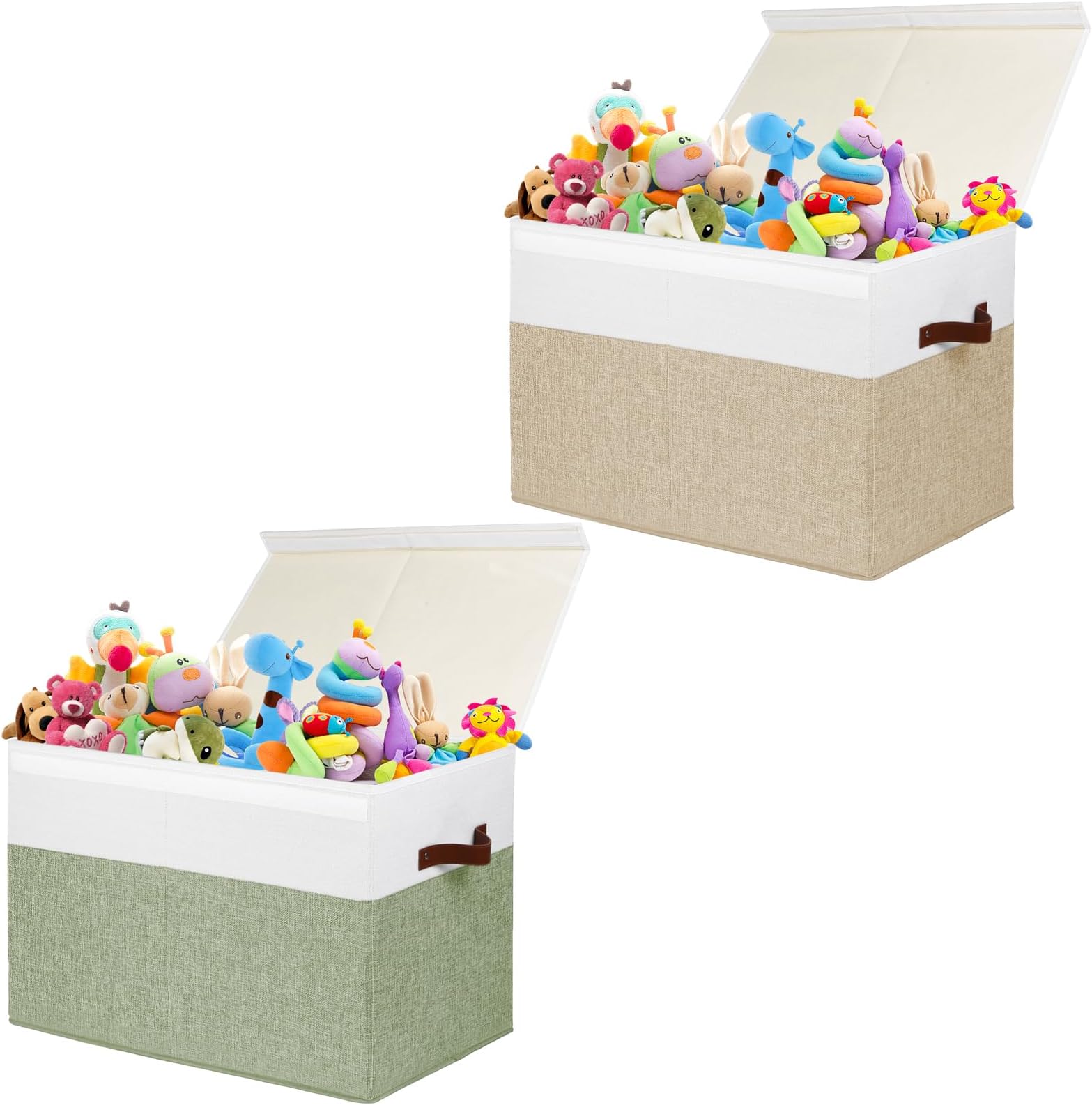 Amazon.com: Large Toy Storage Box Chest with Lid, Sturdy Toys Boxes Bin ...