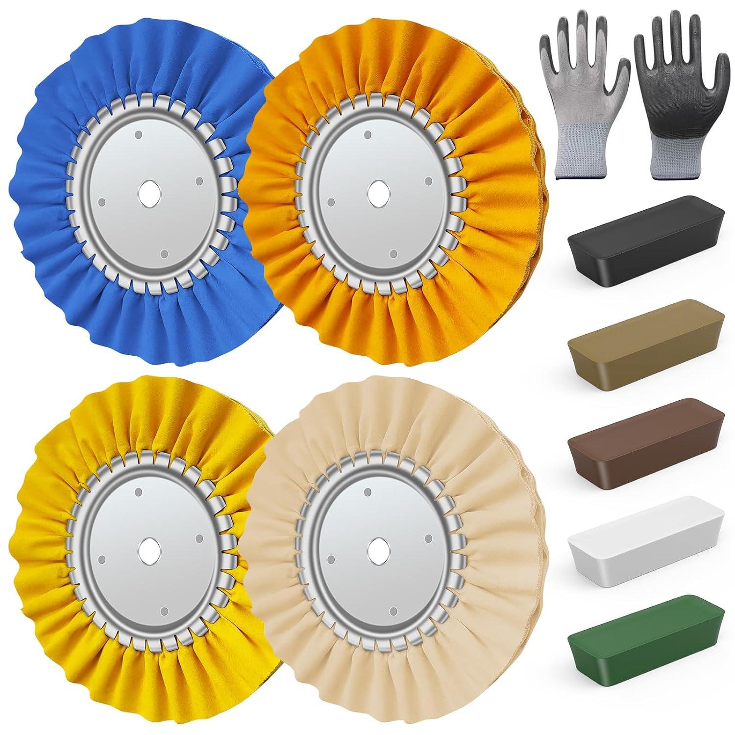 Amazon.com: 8" Airway Buffing Wheel, 11Pcs Aluminum Wheel Polishing Kit ...