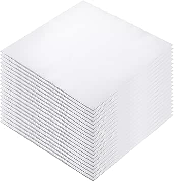 20Pcs White Fabric Squares Precut Cotton Cloth Solid Colors Quilting ...