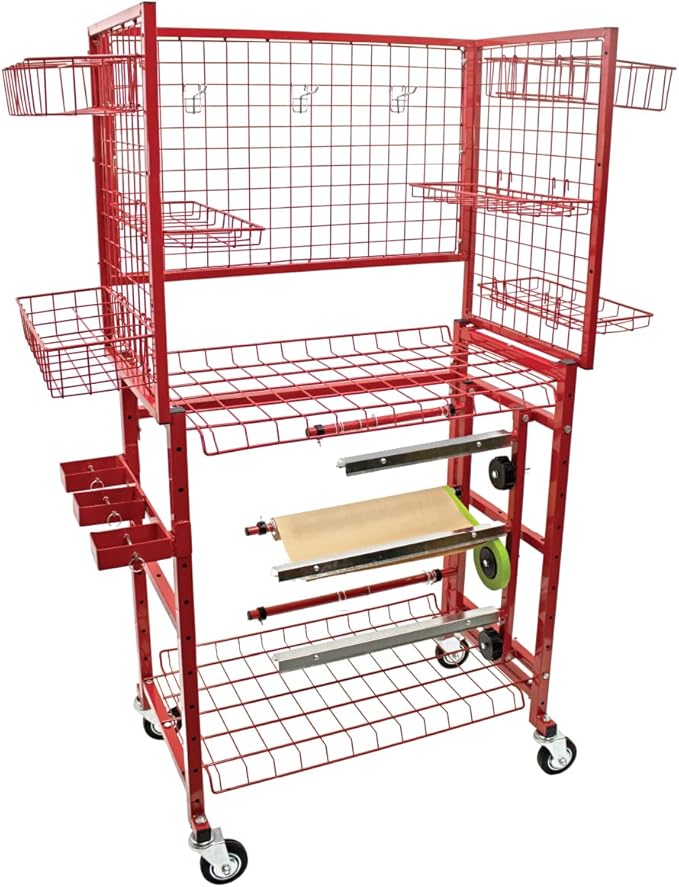 Amazon.com: LAUCO Paint Prep Cart with Masking Paper Dispenser - Holds ...