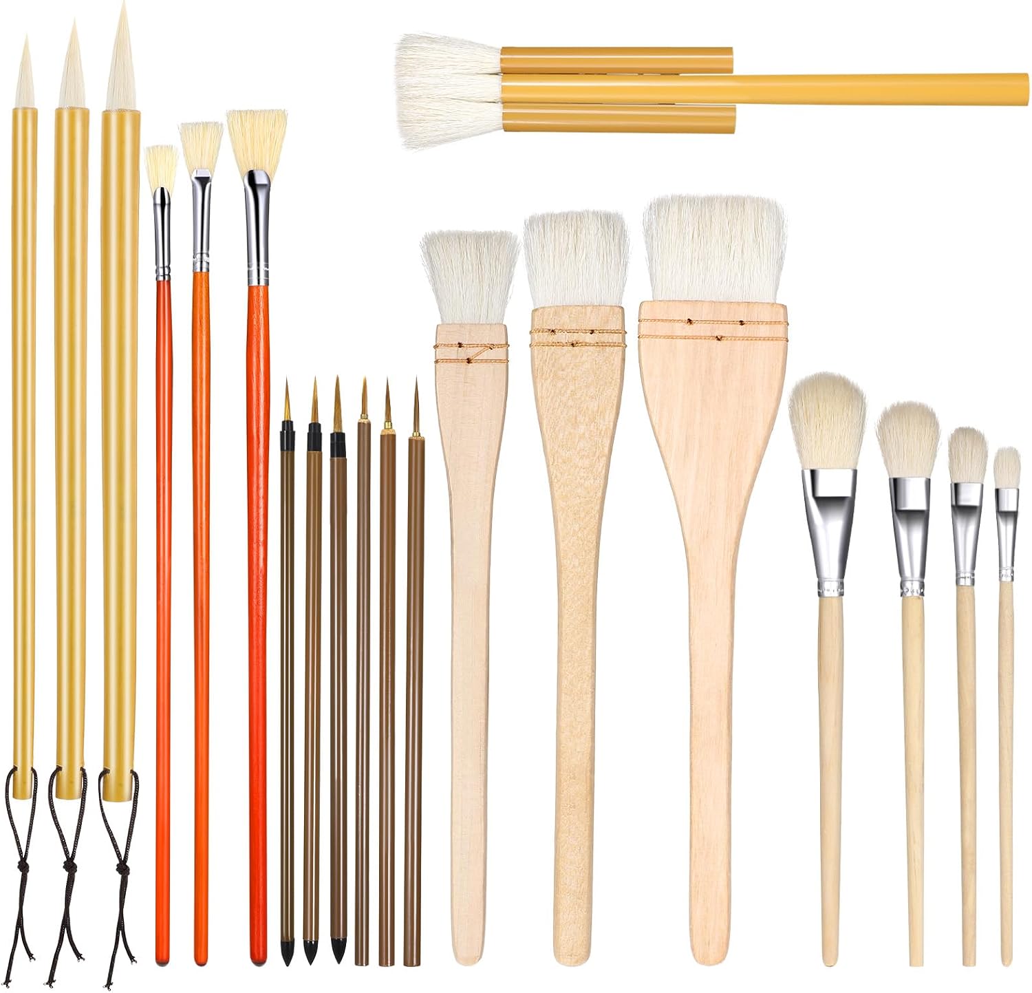 Amazon.com: Pottery Brushes for Glazing, 20Pcs Ceramic Paint Brushes in ...