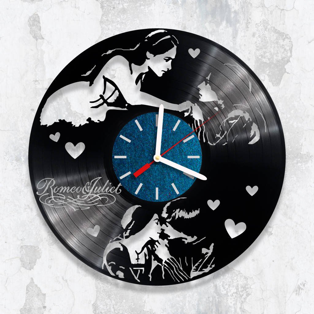 Amazon.com: Romeo and Juliet Vinyl Record Wall Clock handmade – Perfect ...