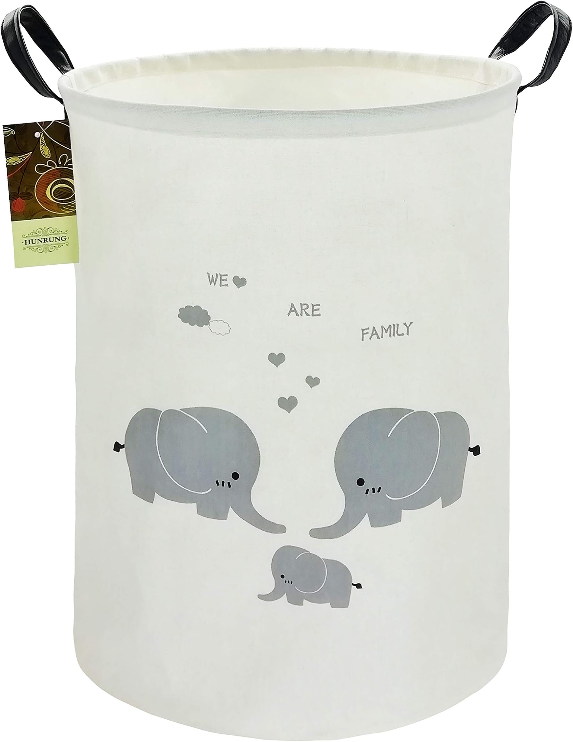 Amazon.com: HUNRUNG Laundry Hamper,Large Canvas Fabric Lightweight ...