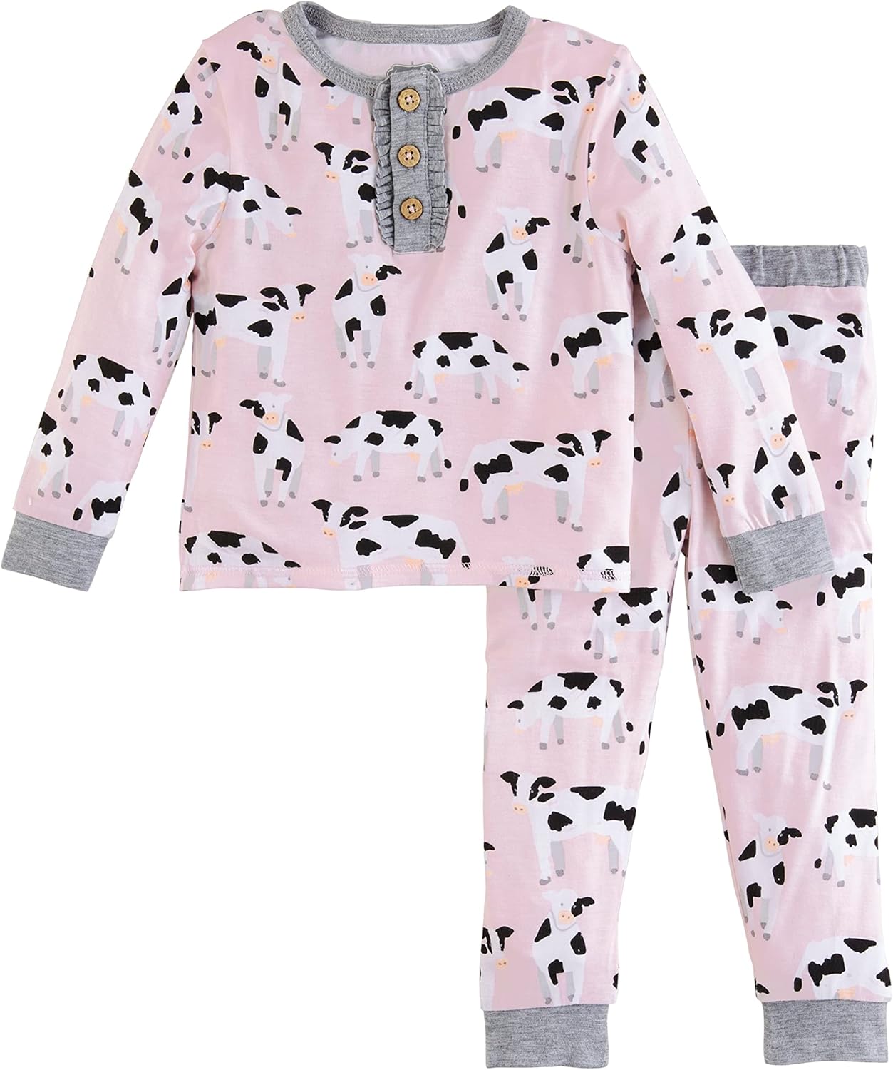 Amazon.com: Mud Pie Baby Girls Pajama Set, Pink Cow, 5T: Clothing ...