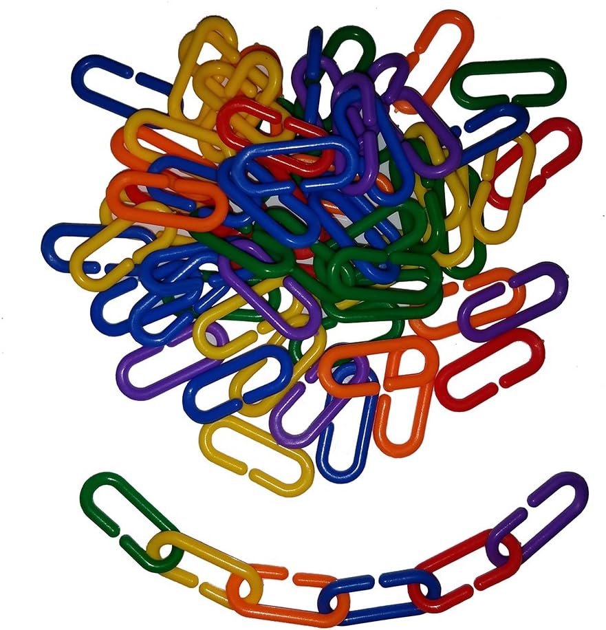 Amazon.com : Aoyoho 200 Pcs Plastic C-Clips Hooks Chain Links C-Links ...