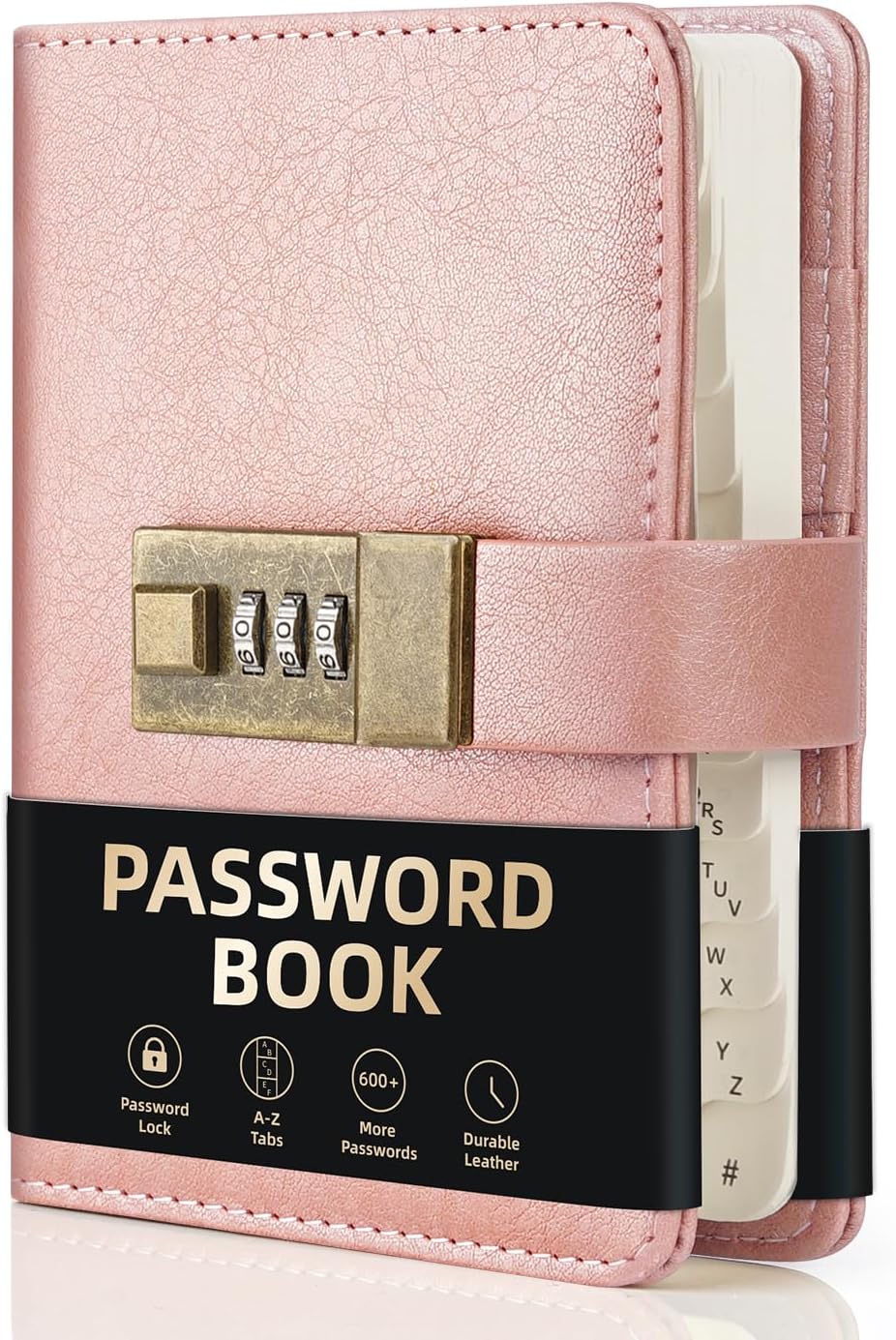 WEMATE Password Book with Lock, Password Book with Alphabetical Tabs ...