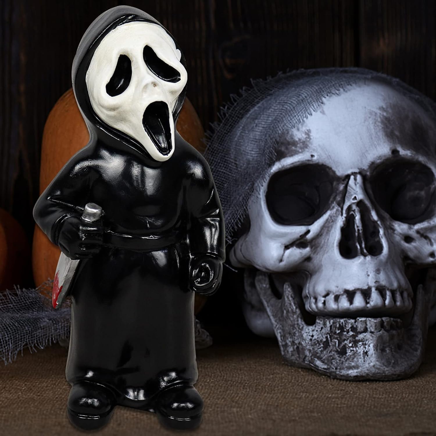 Cafele Figura de acción de grito de película de terror para jardín, gnomos de Michael Myers ...