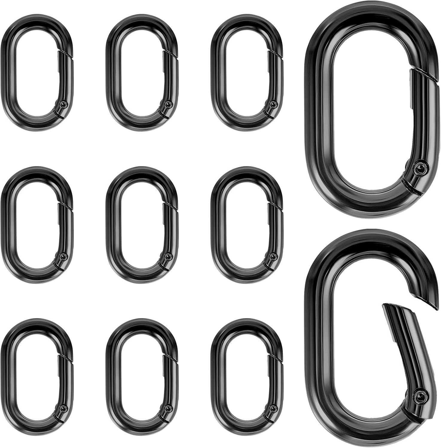 Amazon.com: 10Pcs Mini Carabiner Clip 1inch Small Carabiner Metal Tiny ...