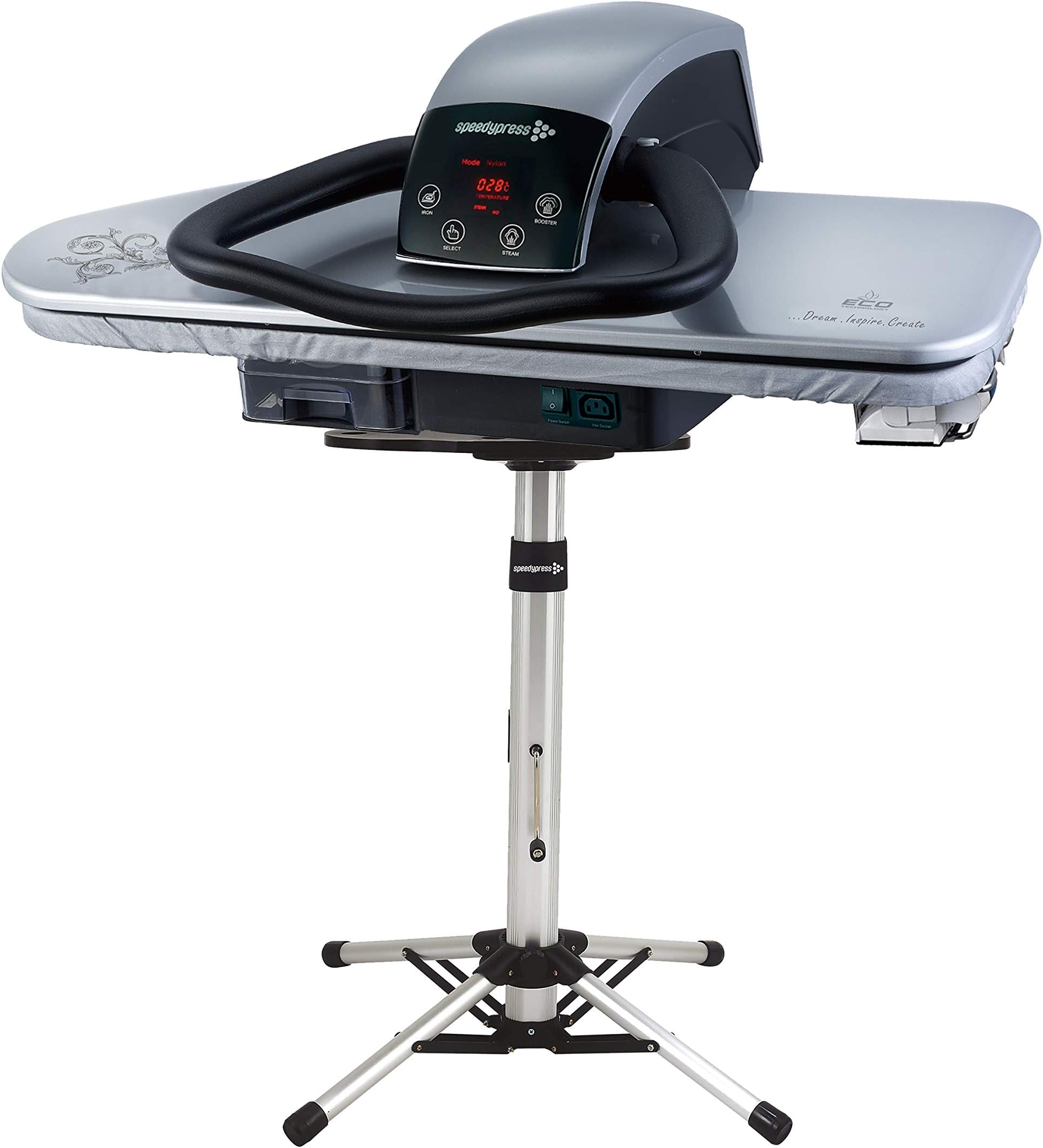 Speedypress Silver Steam Ironing Press - Mega Iron Press, 38 Power Steam Jets: 64cm x 27cm; 1 ...