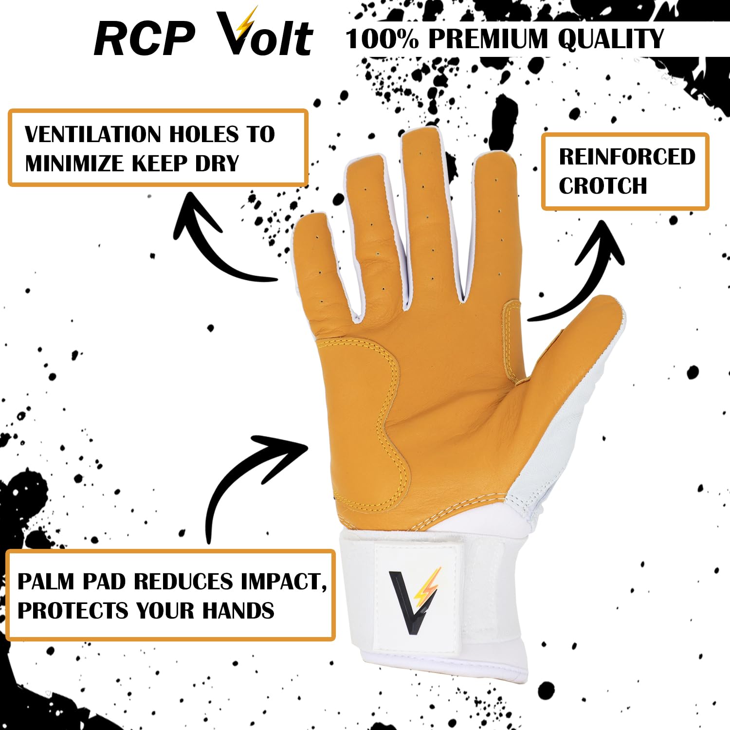 Snapklik.com : RCP Volt Baseball And Softball Batting Gloves Rip And ...