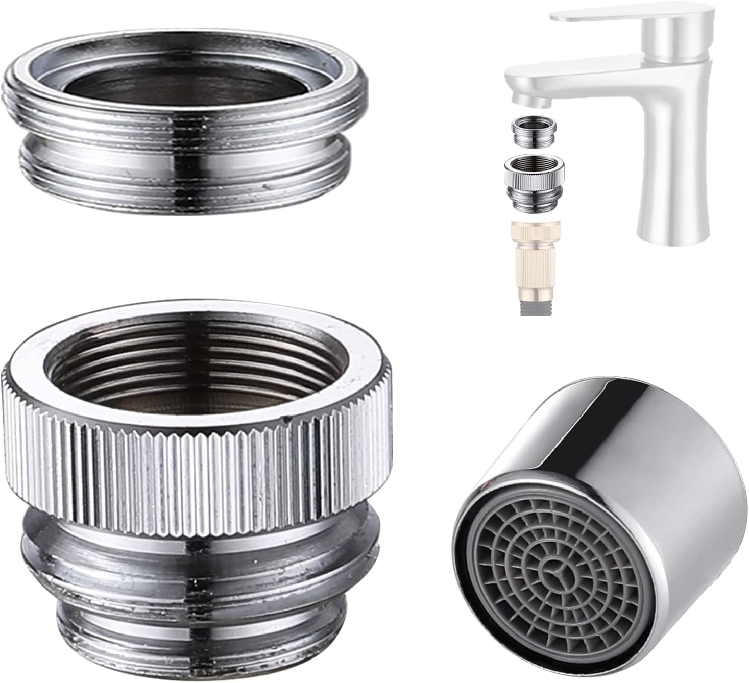 Amazon.com: QMLALA Faucet Adapter with Aerator, Garden Hose Adapter ...
