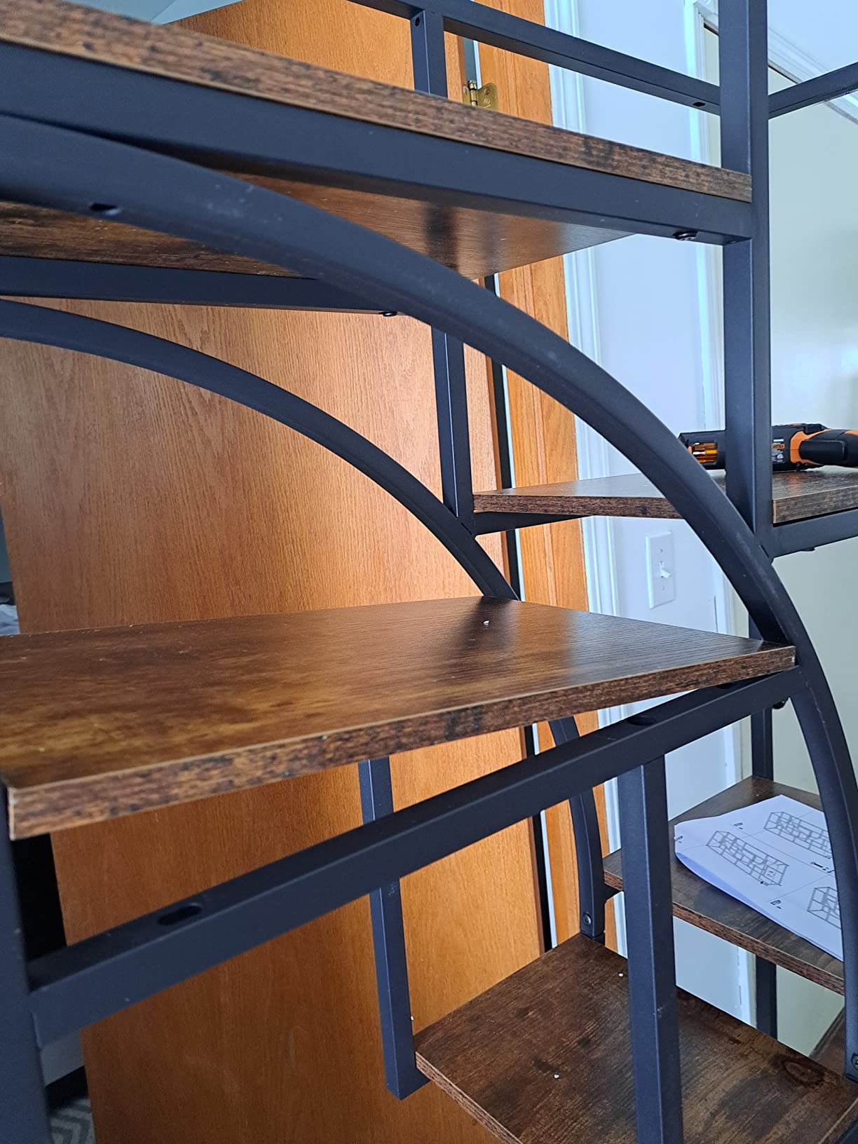 $32/mo - Finance Tribesigns Bookshelf Industrial 5 Tier Etagere ...