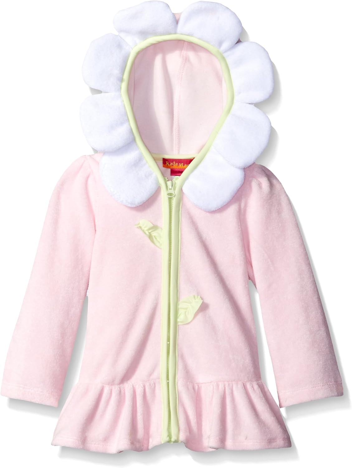 Amazon.com: Kate Mack Girls' Polka Rose Hooded Terry Baby Coverup, Pink ...
