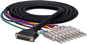Amazon.com: HOSA DTP803 Balanced Snake DB25 to 1/4" TRS - (9.75 Feet) (Black) : Musical Instruments