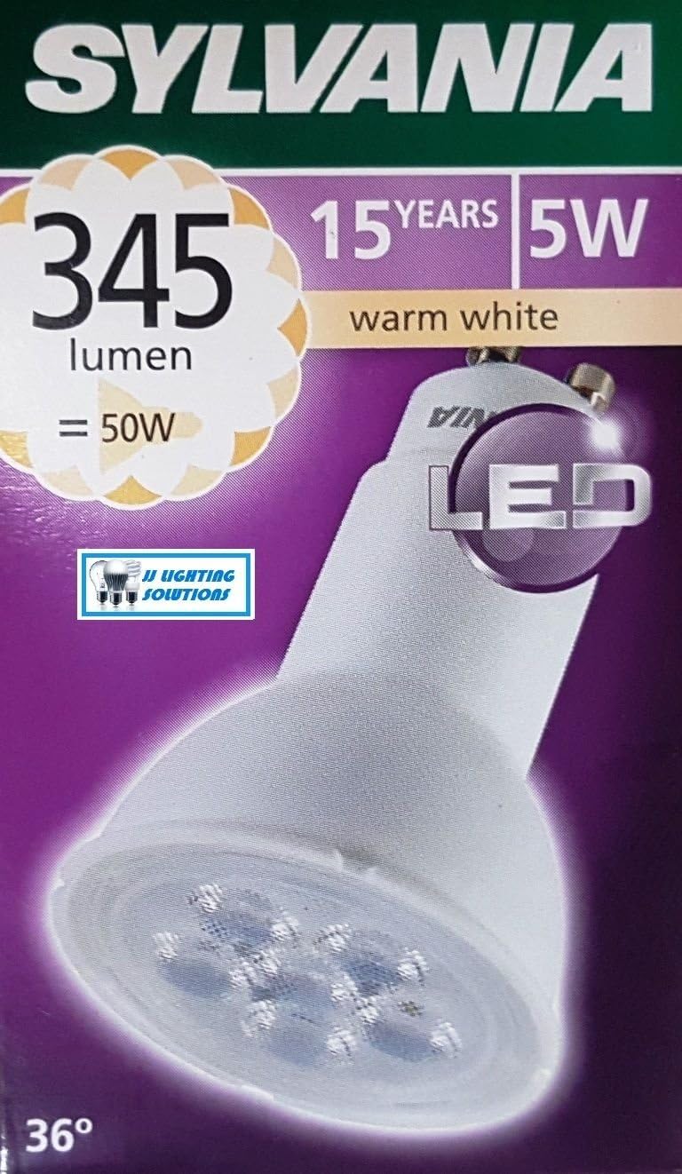 SYLVANIA 0026585 Long Neck GU10 LED Light Bulb 3000k Warm White – 5 ...