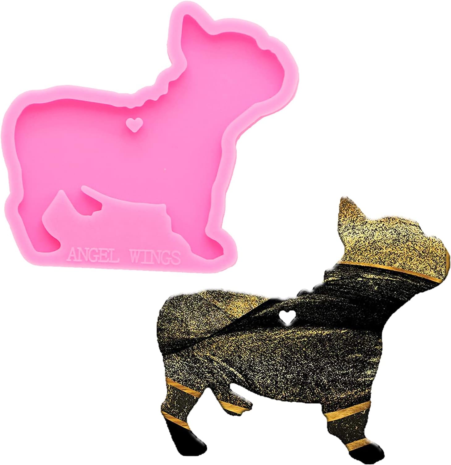 Amazon.com: XYQHOAC Bulldog Silicone Mold - French Bulldog Resin ...