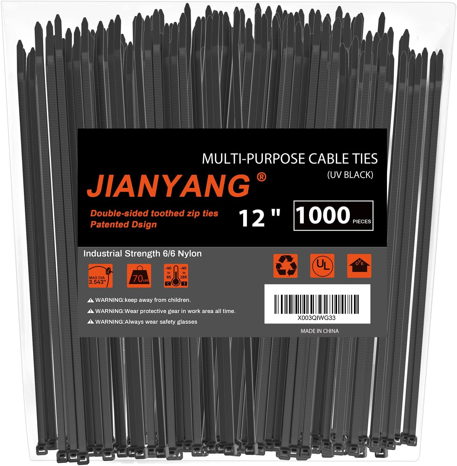 Amazon.com: HellermannTyton T50R2M4UL 8" Red Plenum UL Rated Cable Ties ...