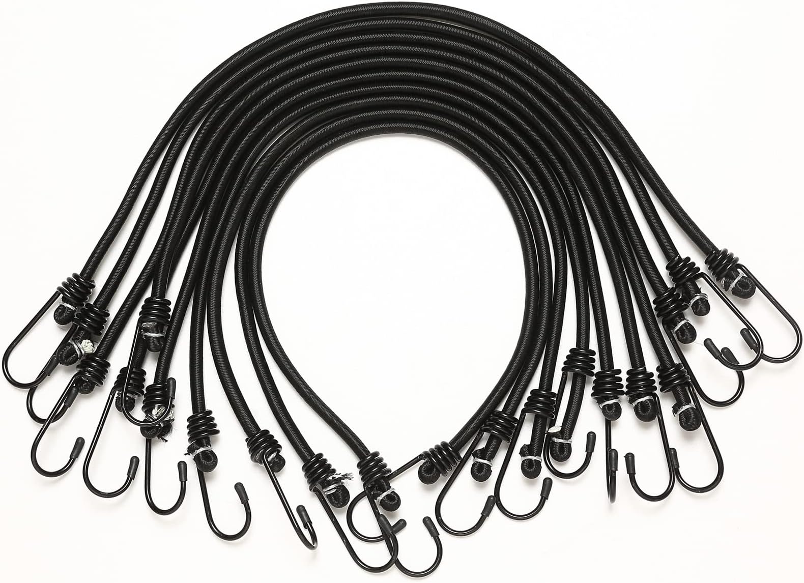 Cuerda elástica resistente con ganchos, correas elásticas de 1/4 x 12 ...