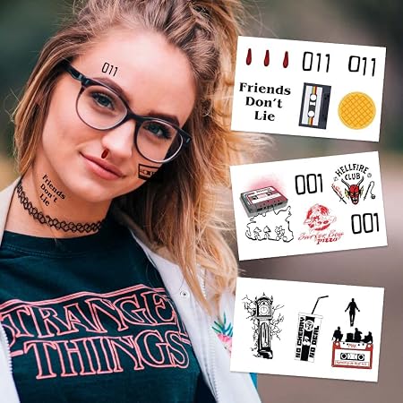 Amazon.com : Eleven Stranger Things Temporary Tattoos | Skin Safe ...