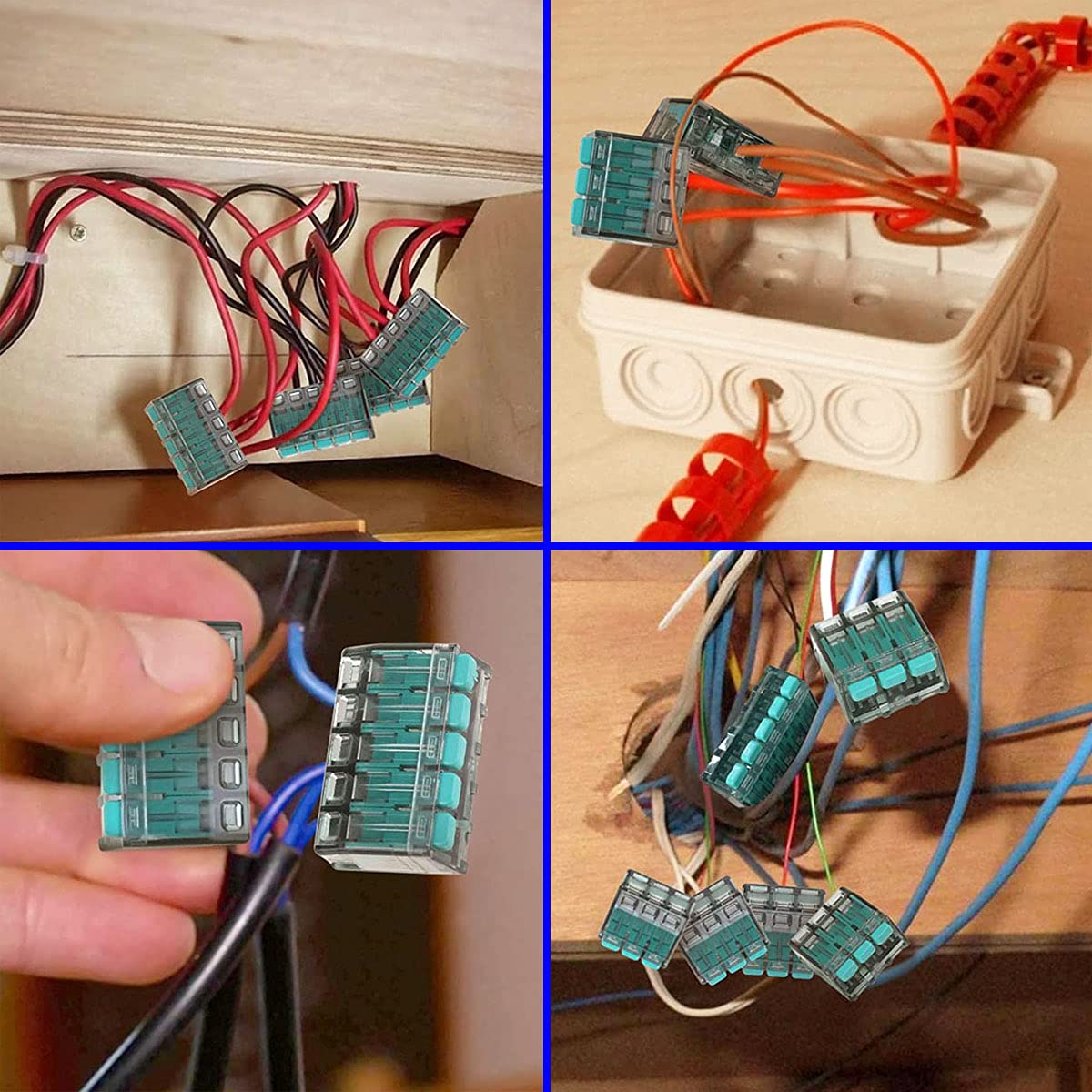 Compact Wire Connectors, CTRICALVER 2-Port Electrical Connectors Blocks ...