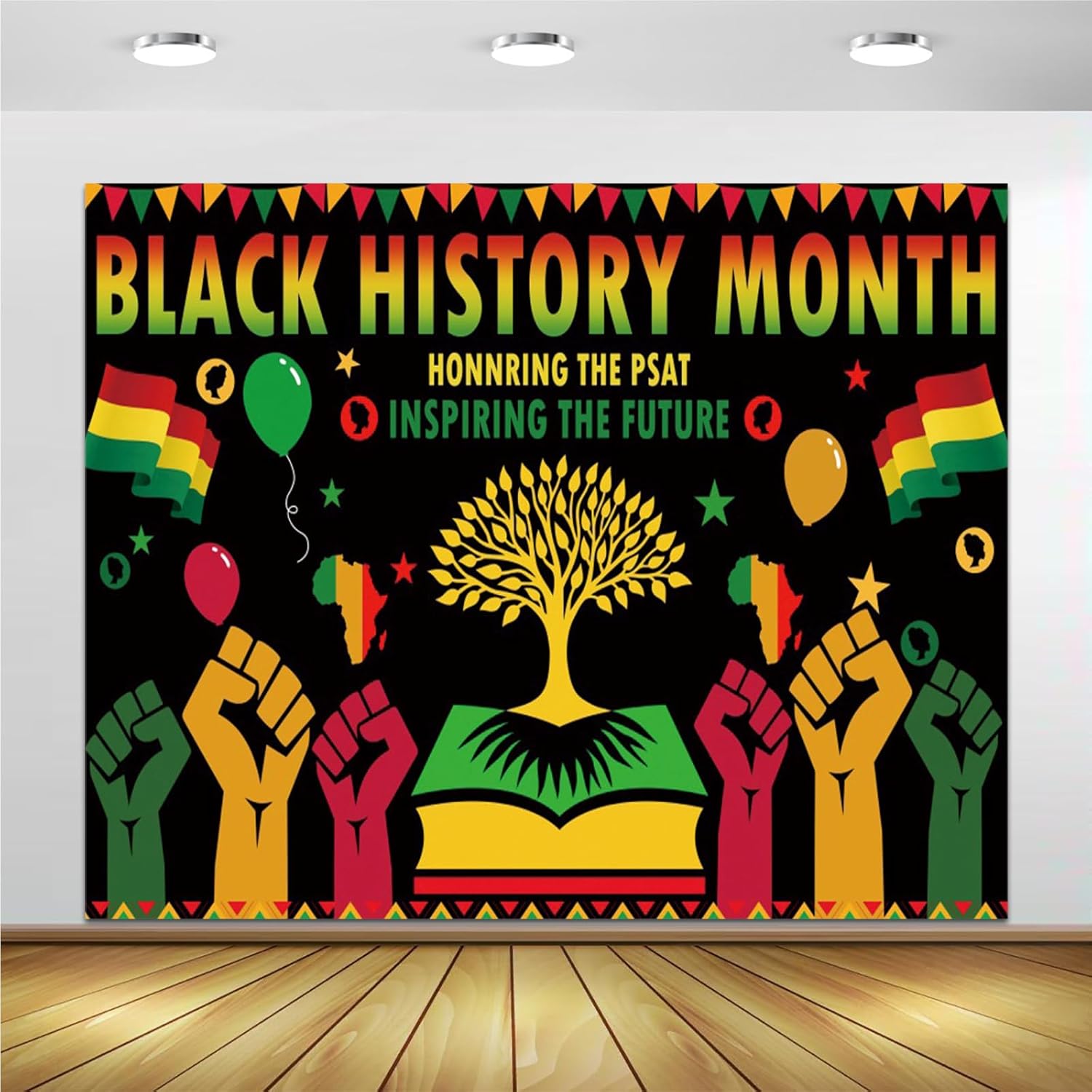Amazon.com : Black History Month Photo Backdrop 10x8ft Vinyl Black ...