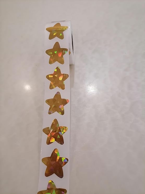 Amazon.com: Star Stickers,500Pcs Holographic Gold Star Stickers for ...