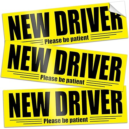 Amazon.com: New Driver Please Be Patient Sticker (Safety Decals, Drive ...