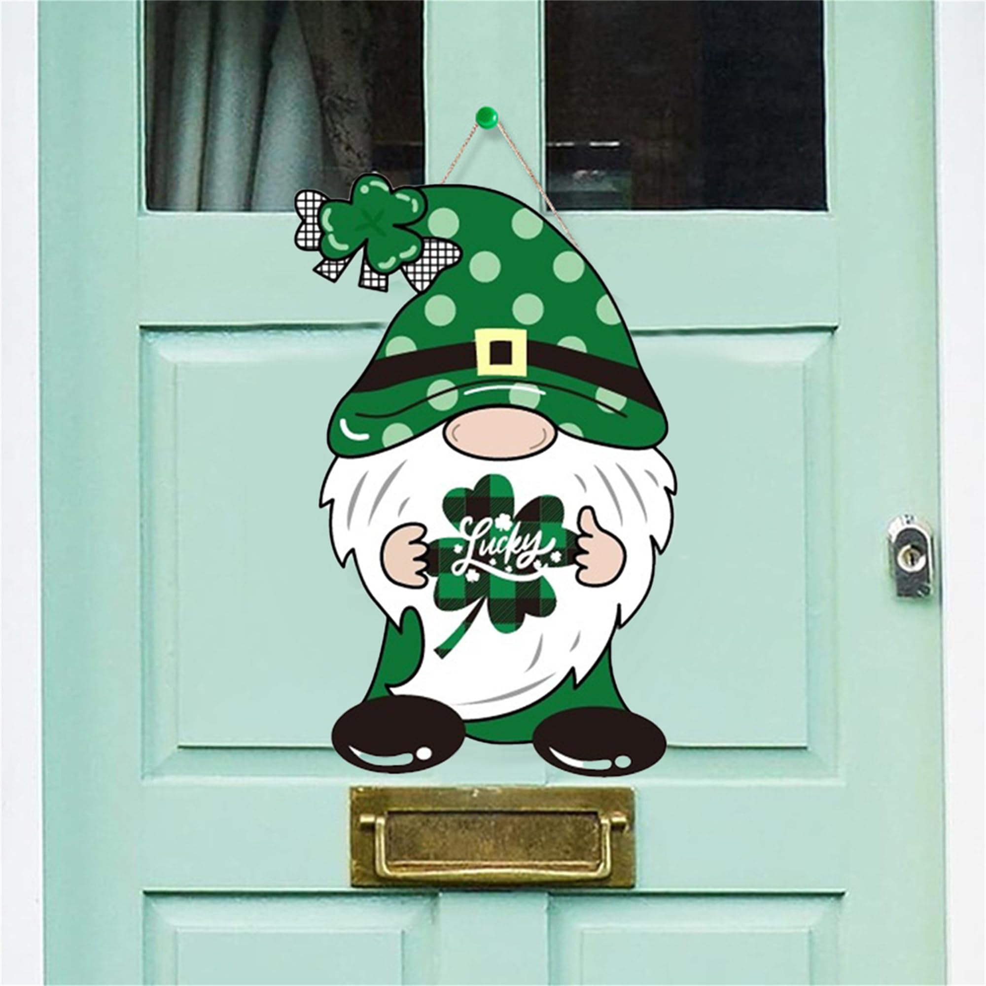 Amazon.com : St Patricks Day Decorations Door Hanging Decor Gnome ...
